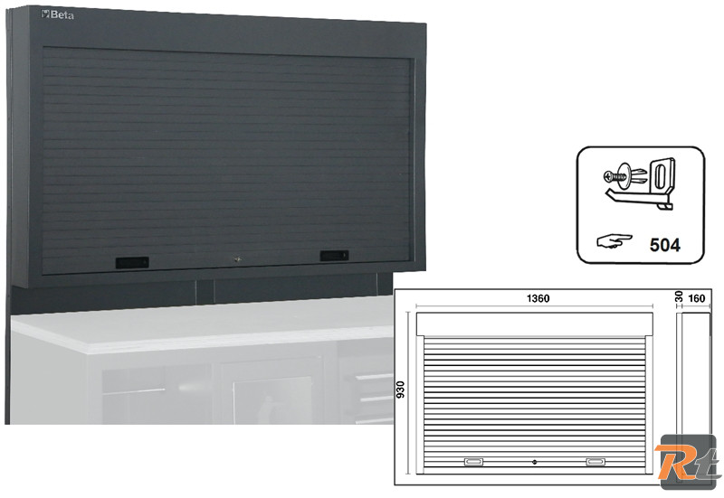 C45PRO PAS PARETI 1,3MT ANTRACITE+STAFFA C45PRO-PAS BETA UTENSILI ...