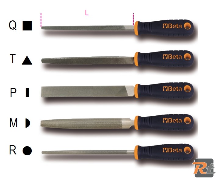 1719BMD10/R - LIMA A TAGLIO BASTARDO 10" CON IMPUGNATURA BETA UTENSILI ...